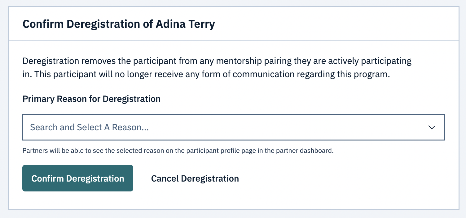 Removing Participants from Your Program – Mentor Collective