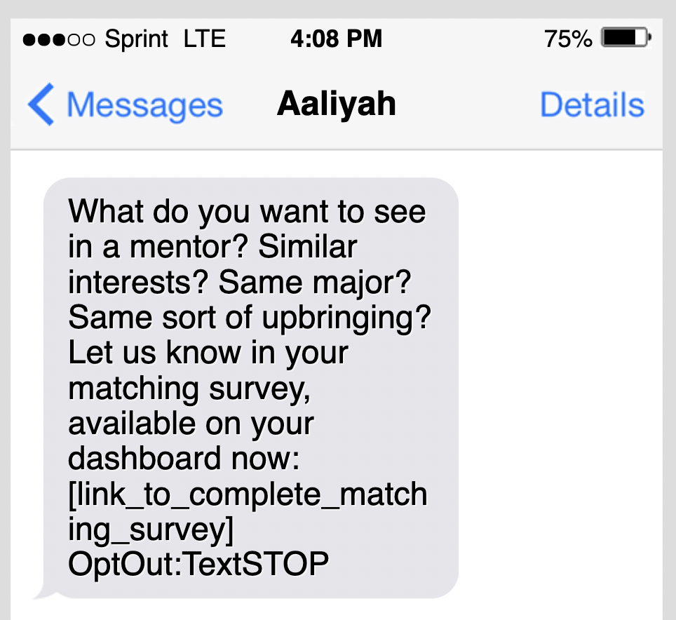 Automated & Personalized Participant Messaging – Mentor Collective